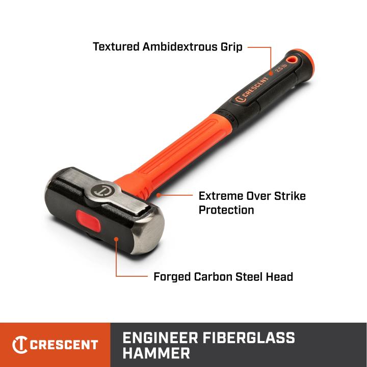 4 Lb. Fiberglass Engineer Hammer | Crescent Tools